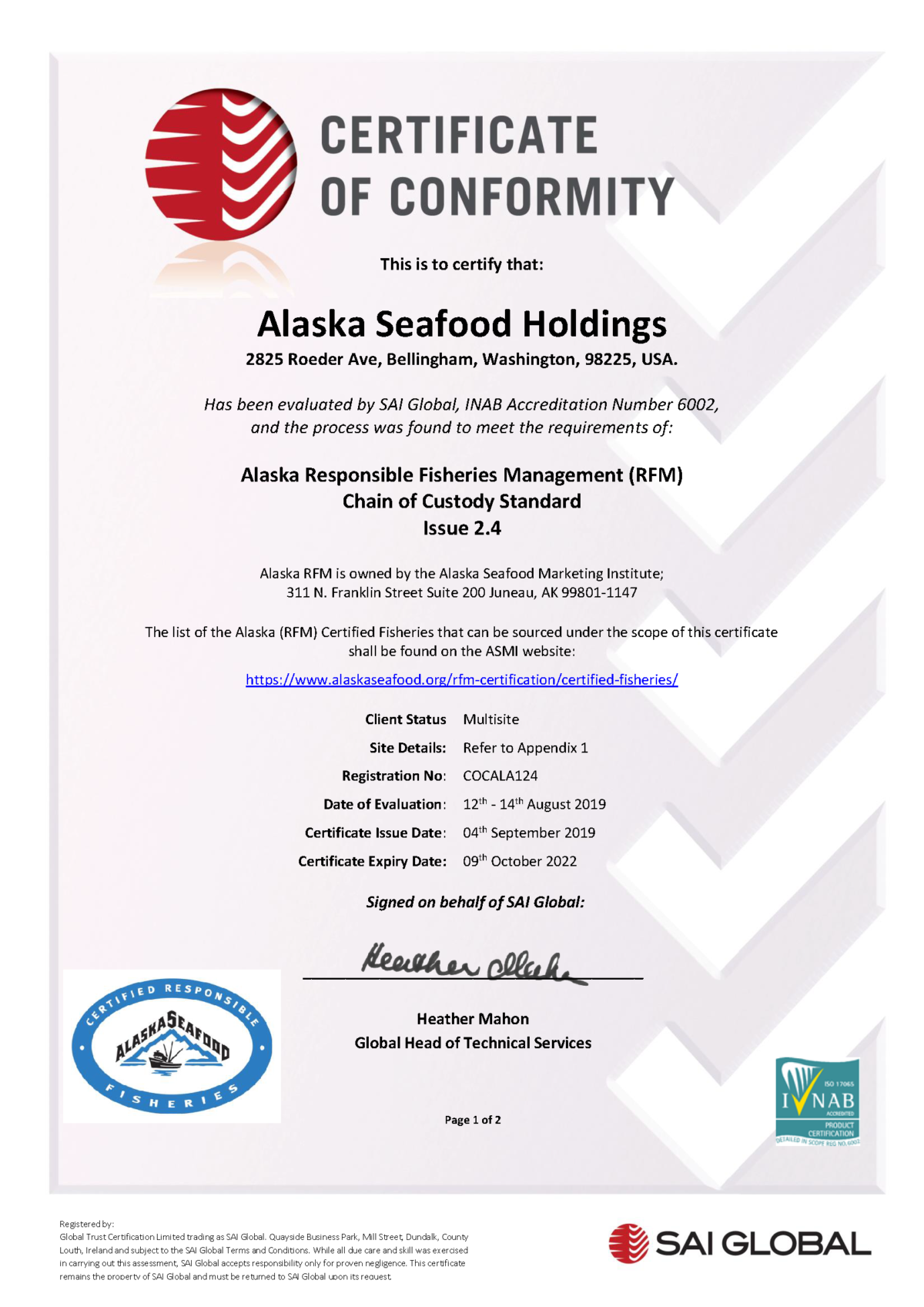 Sustainably Certified Seafood | Our Resources | Icy Strait Seafoods